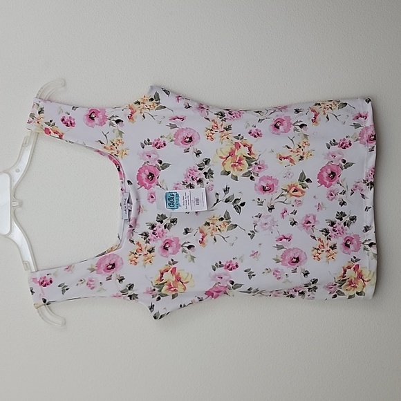 white birch | Tops | Nwt White Birch White Pink Green Floral Tank Top M ...